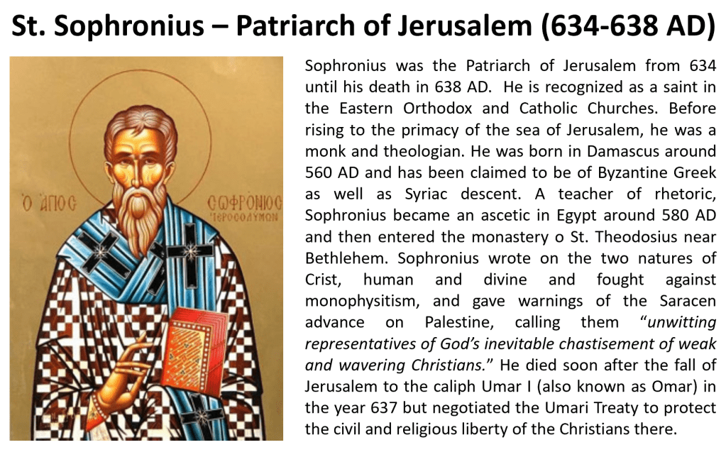 Patriarch Sophronius of Jerusalem on the Abomination of Desolation ...